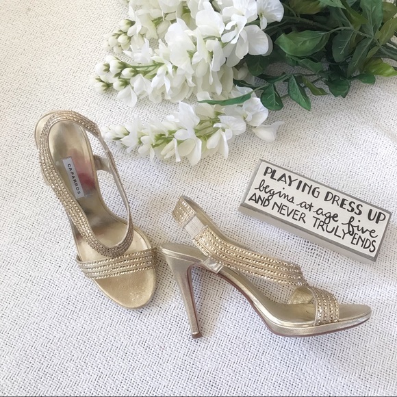 Caparros | Shoes | Gold Sequin Prom Shoes | Poshmark